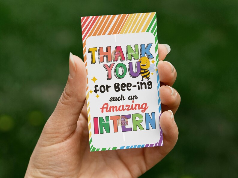 Intern Tag, Printable Tags for Intern, National Intern Day Gift Tags ...