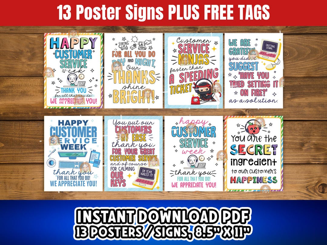 Customer Service Week Sign Printable, Customer Representative ...