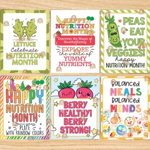 Nutrition Month Signs Printable, School Nutrition Month Décor ...