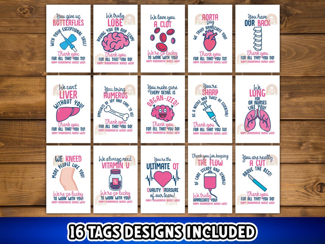 Perioperative Nurses Week Tag, Printable Periop Nurses Week Tag, Thank ...