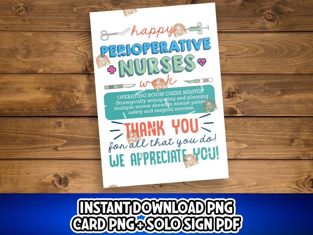 Periop Nurse Gift, Perioperative Nurses Week Sign Printable, Operating ...