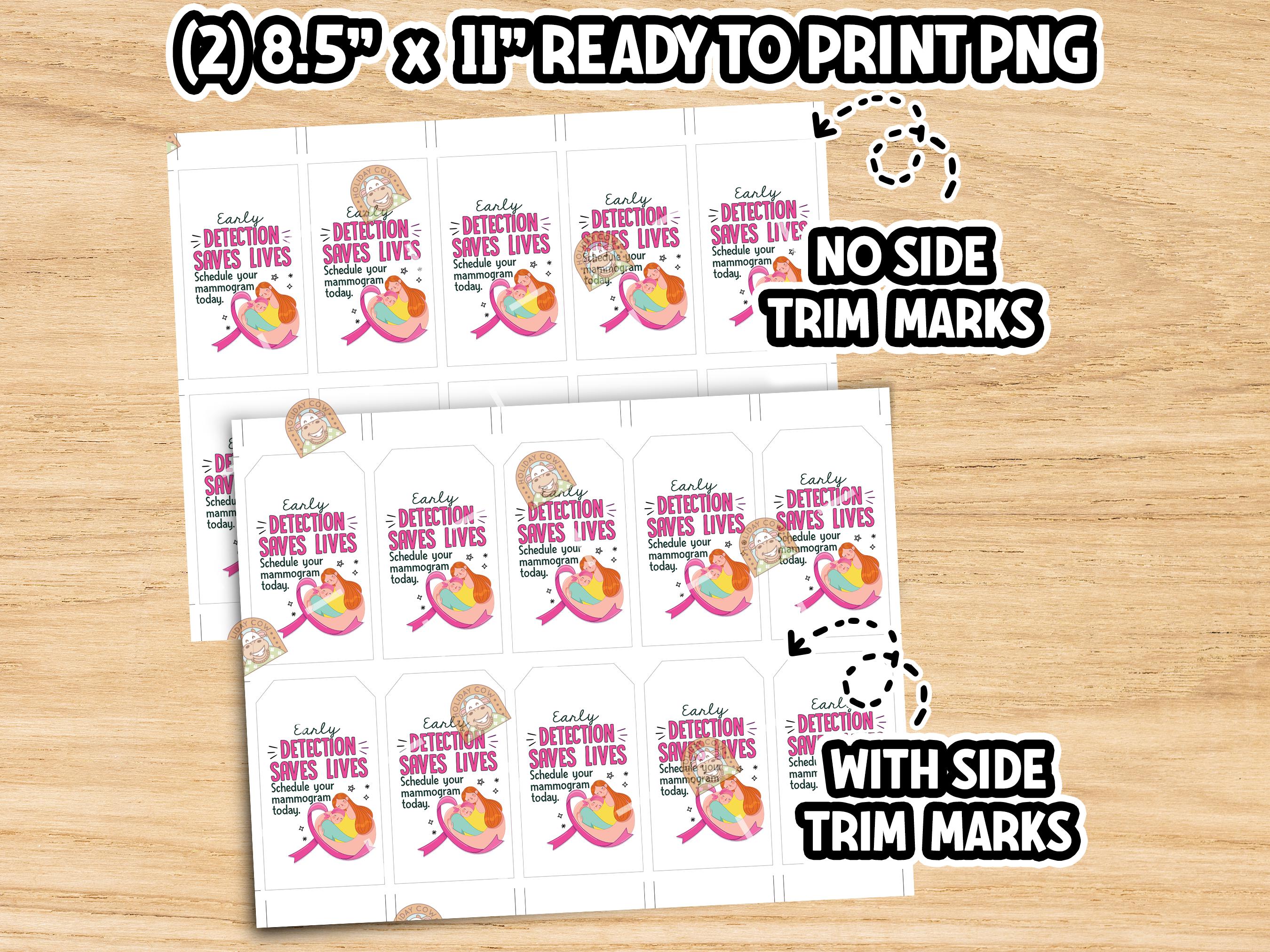 National Mammography Day Tag Printable, Thank You Mammogram Awareness ...
