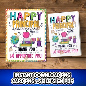 Principal Appreciation Month Card Printable, National Principals' Month ...
