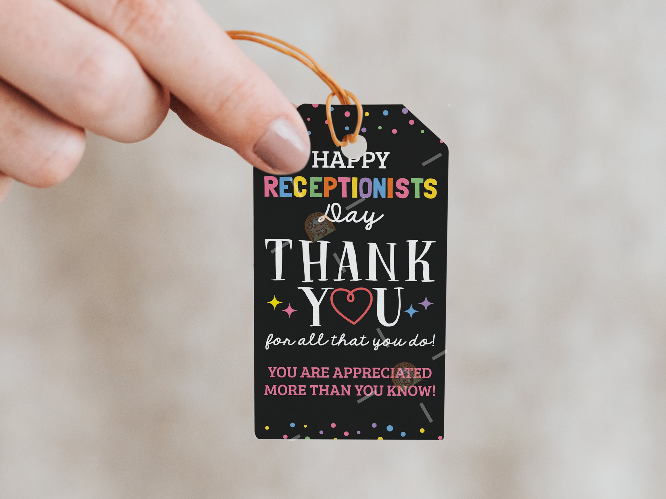Receptionists Gift Tags Printable, Receptionists Day Tag, Receptionist ...