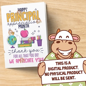 Principal Appreciation Month Card Printable, National Principals' Month ...