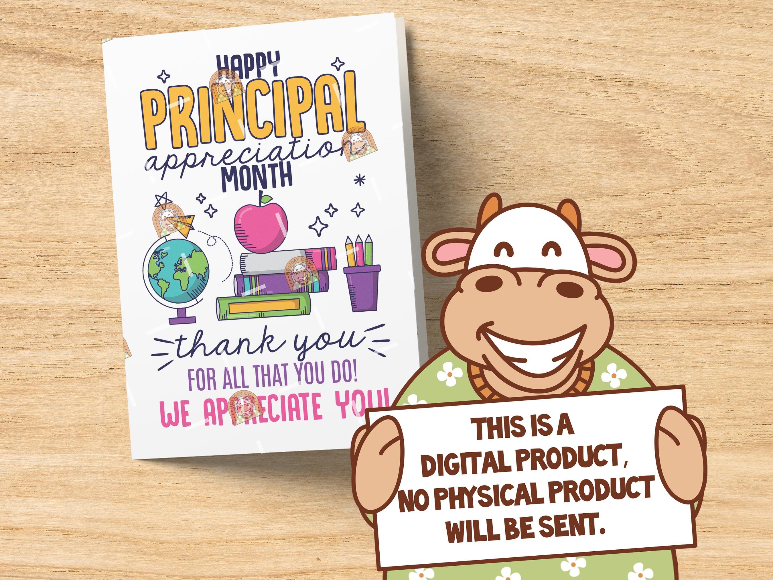 Principal Appreciation Month Card Printable, National Principals' Month ...