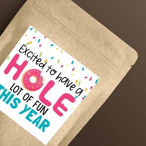 Back to School Tags, Printable Donut Worry Tags, Donut Gift Tag, First ...