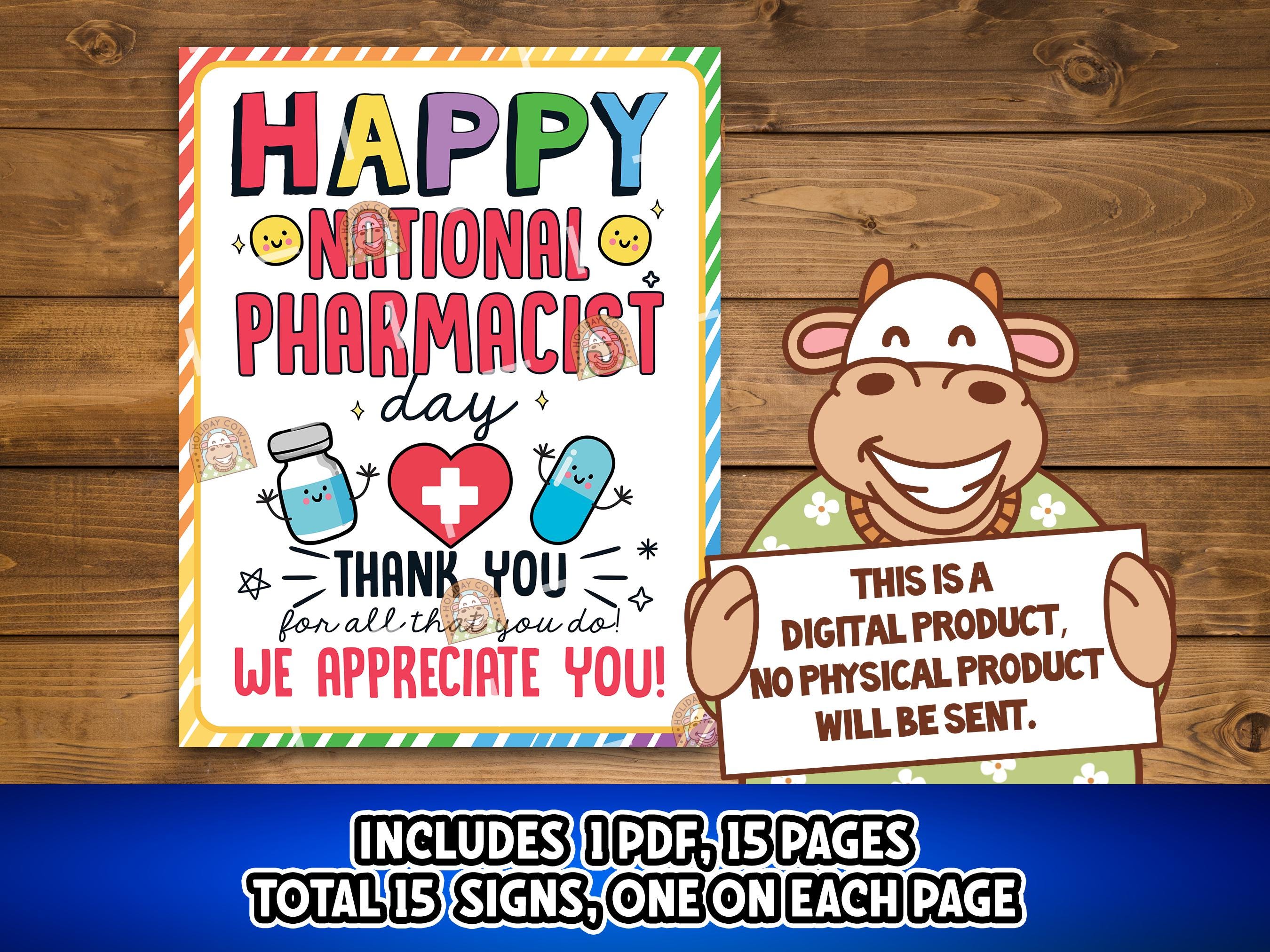 Pharmacist Day Printable Signs, Pharmacist Day Gifts for Pharmacist ...