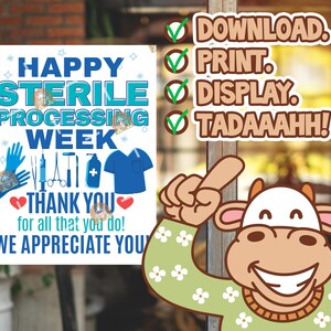 Sterile Processing Week Printable Signs, Sterile Processing Tech Gifts ...