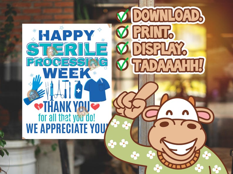 Sterile Processing Week Printable Signs, Sterile Processing Tech Gifts ...