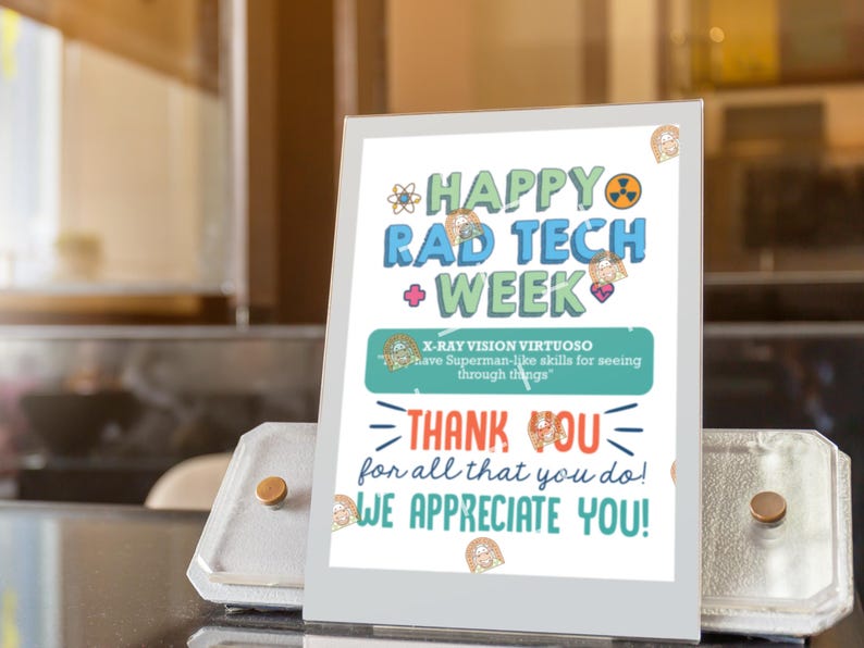 Rad Tech Week Gift, Rad Tech Week Signs Printable, Rad Tech Week Decor ...