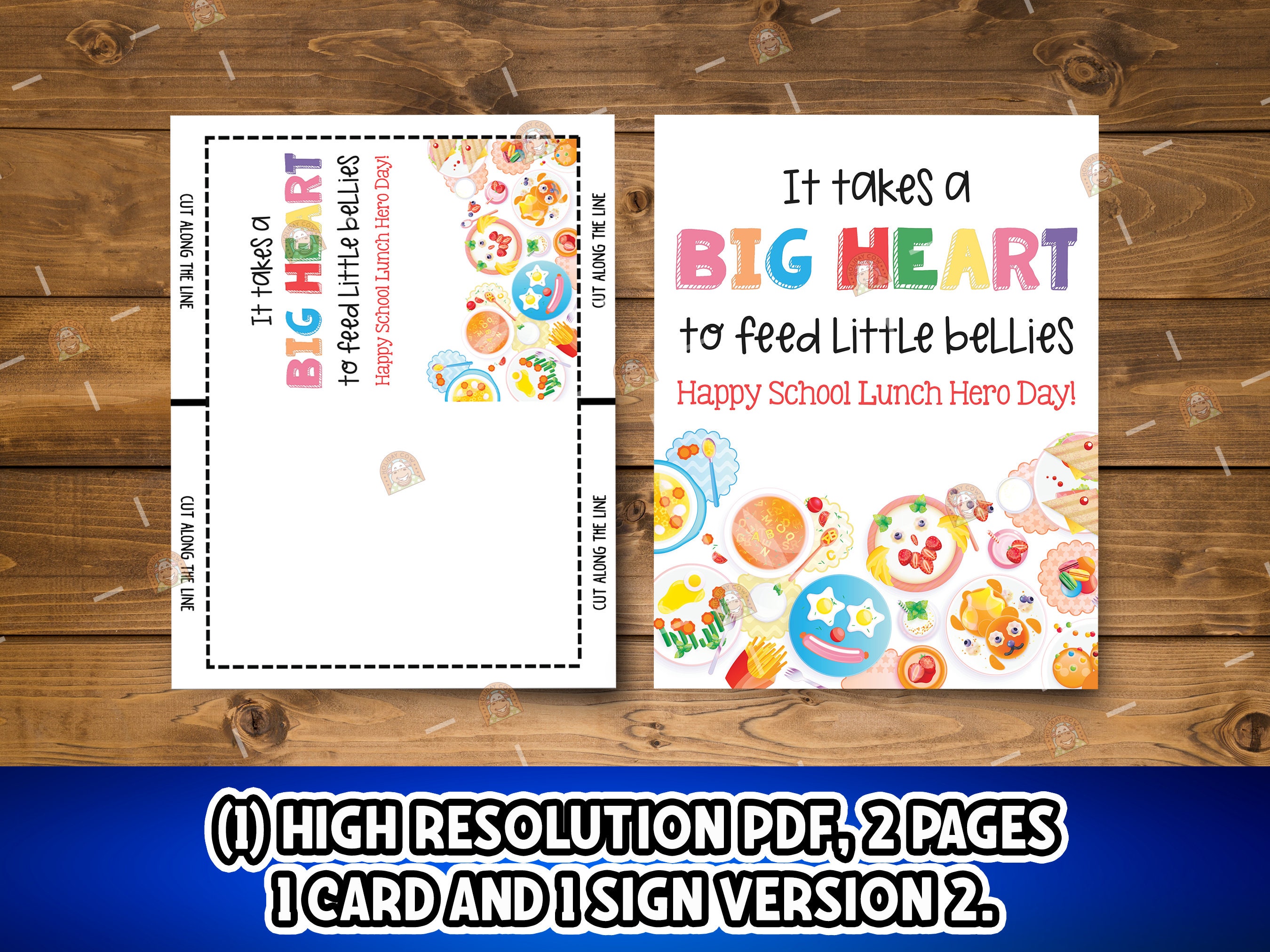 Personalized School Lunch Hero Day Card Printable, School Lunch Hero ...