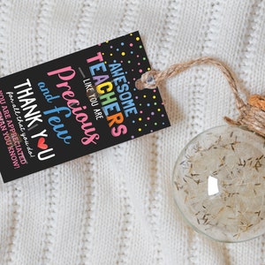 Teacher Appreciation Gift Tag Printable, Teacher Thank You Tag, End of ...