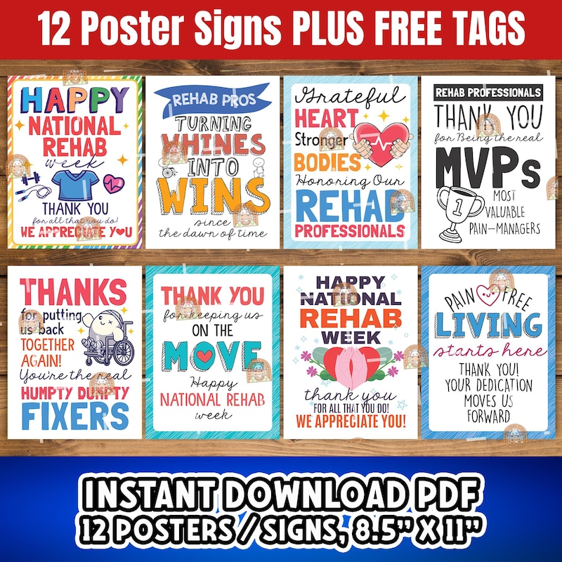 Therapy Rehab Week Posters - Etsy