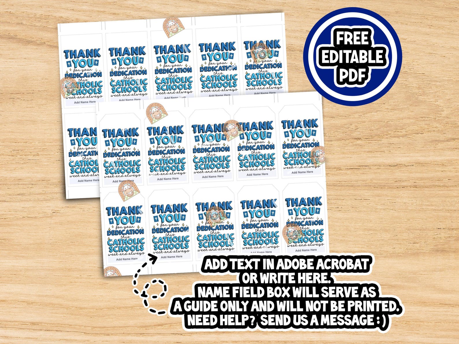 Printable Catholic Schools Week Tags, Catholic Schools Week Gift Tag ...