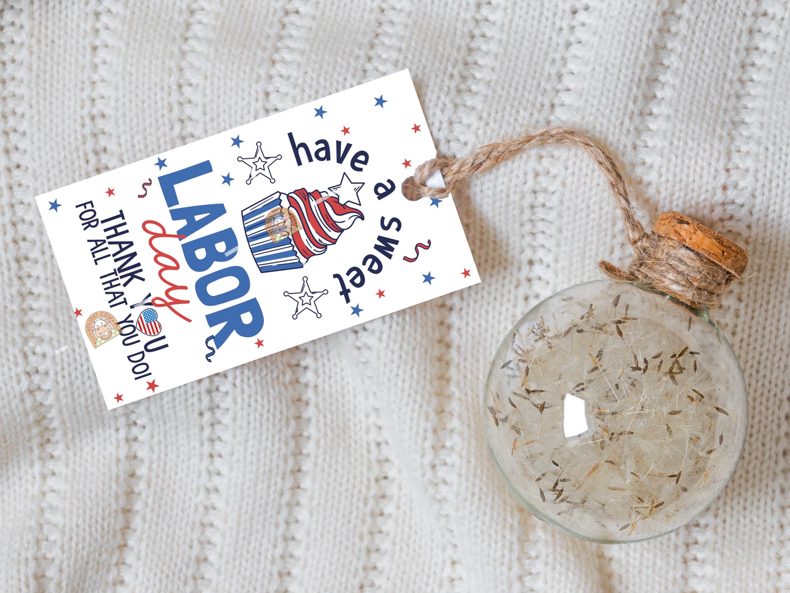 Labor Day Tag, Happy Labor Day Printable Tags, Labor Day Gift Tags ...