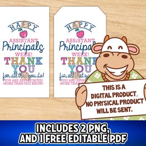 Printable Assistant Principals Week Gift Tag, Assistant Principal Week ...