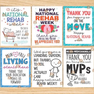 National Rehabilitation Week Signs Printable, Happy Rehab Week Poster ...