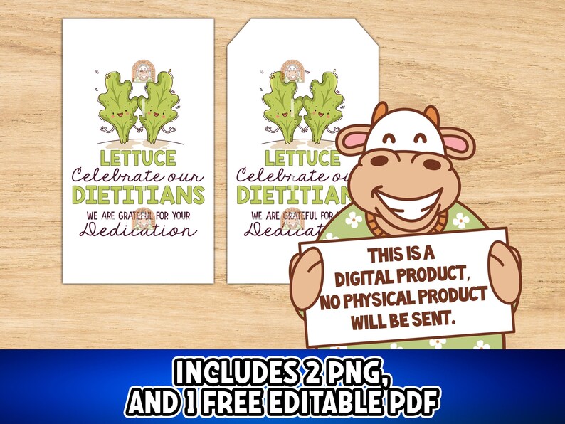 Printable Registered Dietitian Day Gift Tag, Funny Dietitian Gift Tag ...