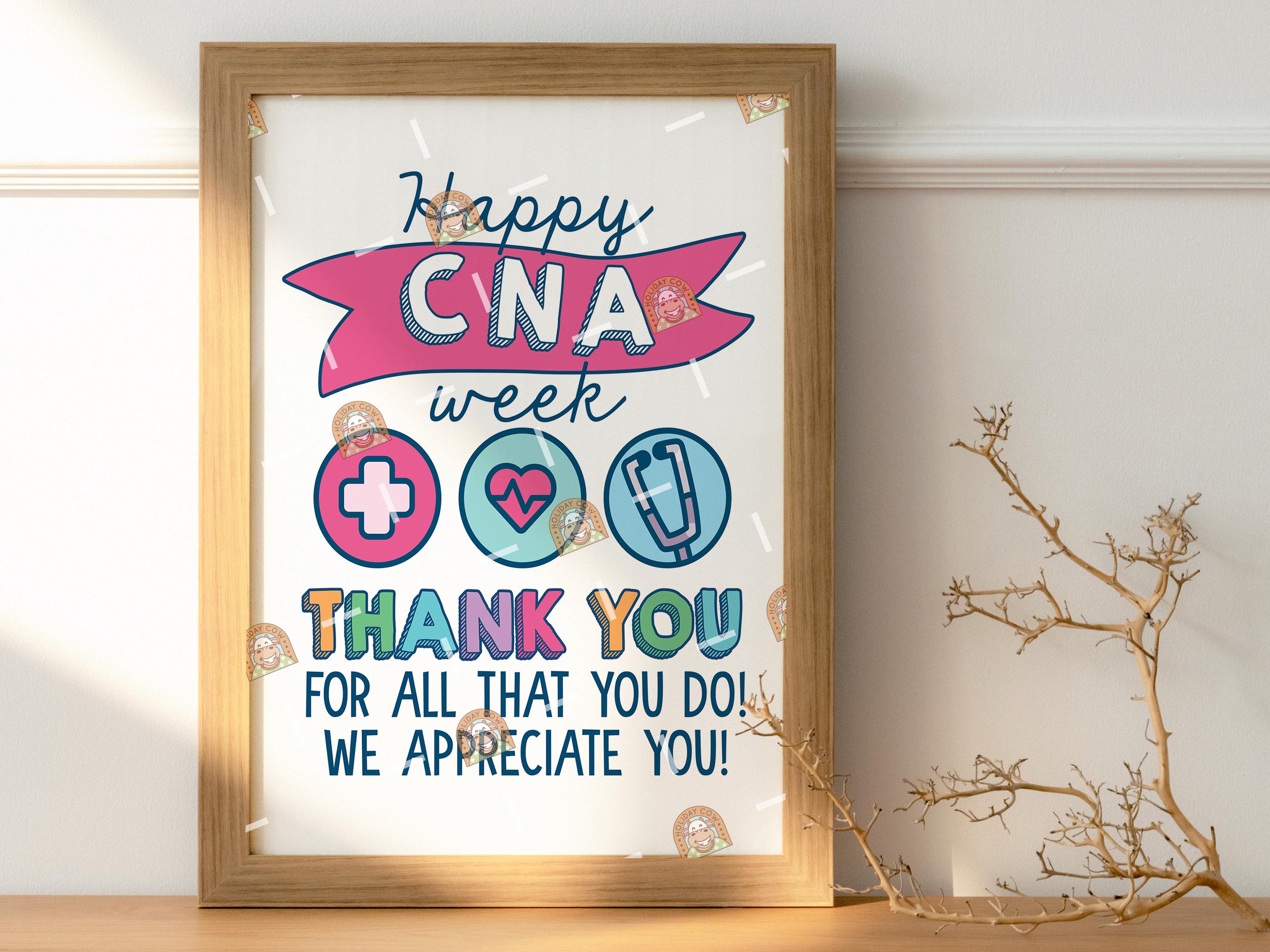 CNA Week Gift, Printable CNA Card, Certified Nursing Assistant Week ...