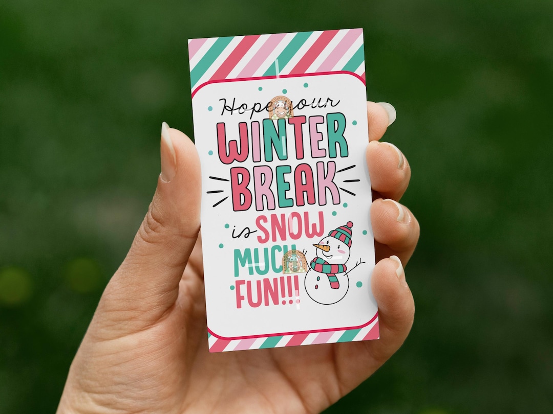 Hope Your Winter Break is Snow Much Fun Printable Tag, Winter Break Tag ...