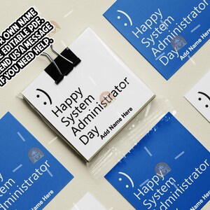 Sysadmin Gift Tags, System Administrator Day Tag Printable, System ...