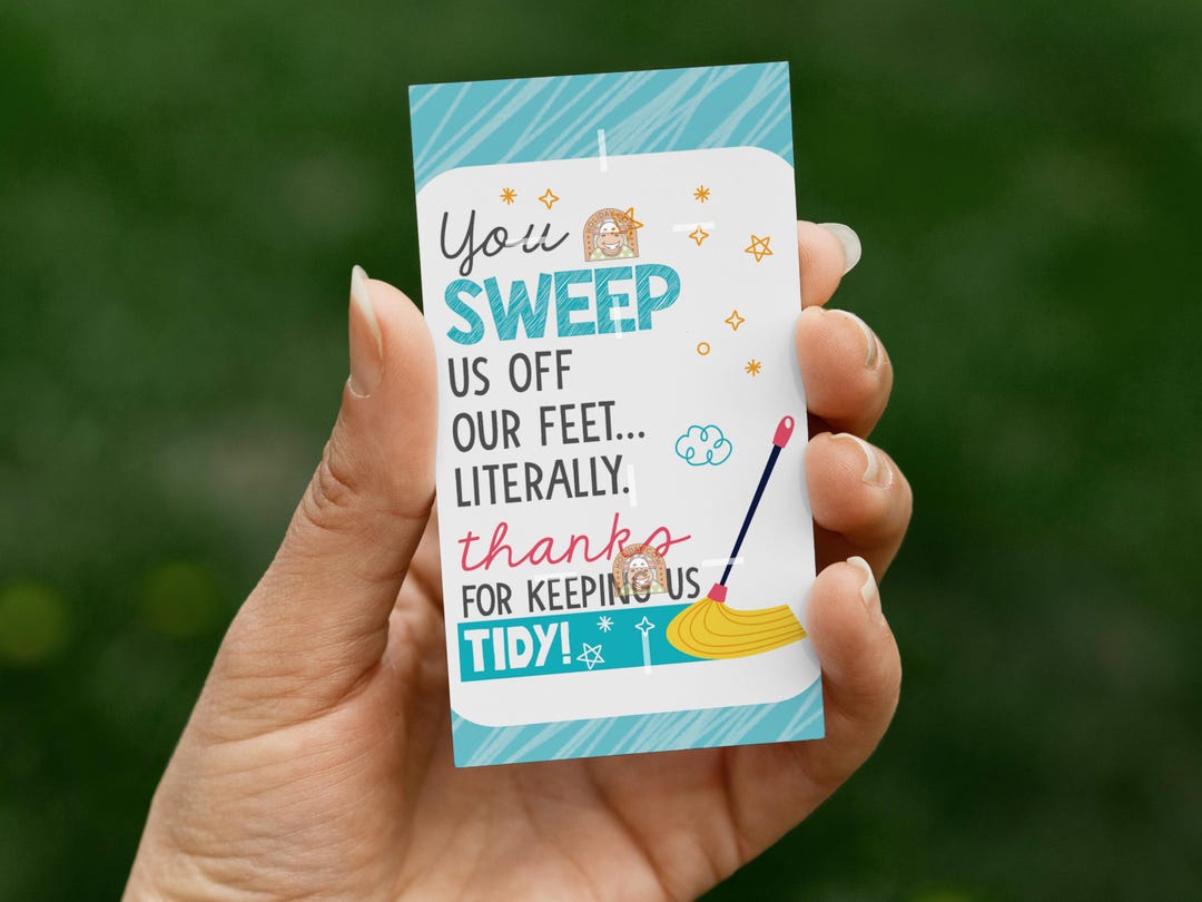 EVS Week Gift Tag Printable, Housekeeping Gift Tag, National Custodian ...