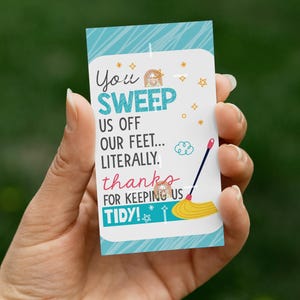 EVS Week Gift Tag Printable, Housekeeping Gift Tag, National Custodian ...
