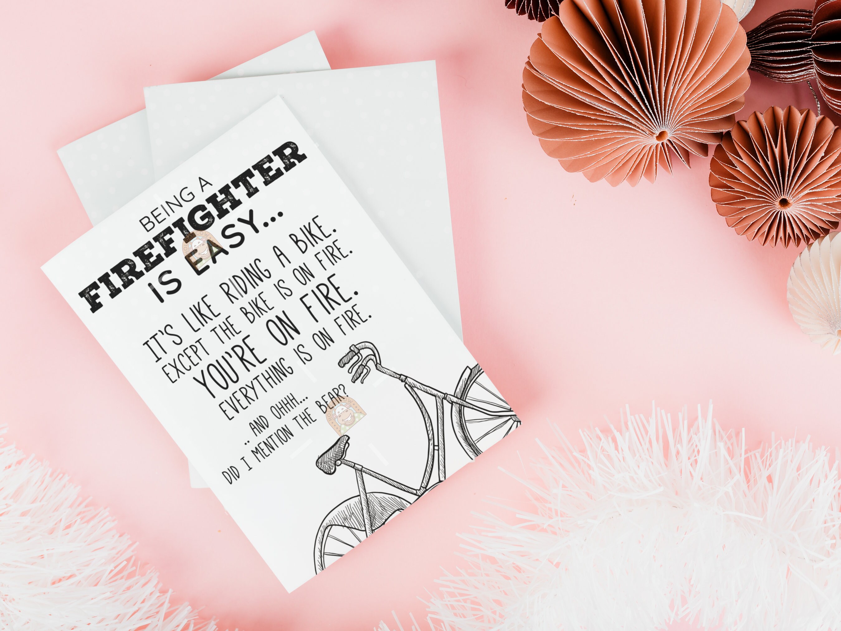 Firefighter Card Printable, Firefighter Gift, International ...