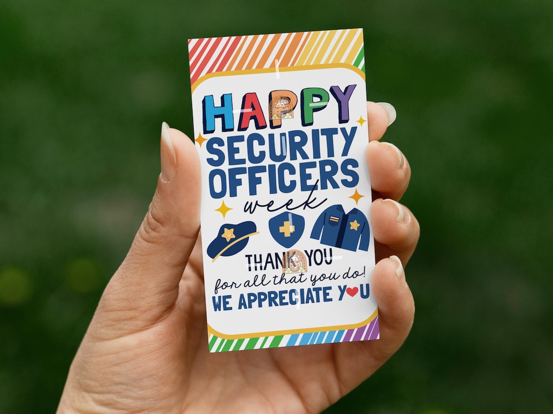 Security Officers Week Tags Printable, Security Officers Appreciation ...