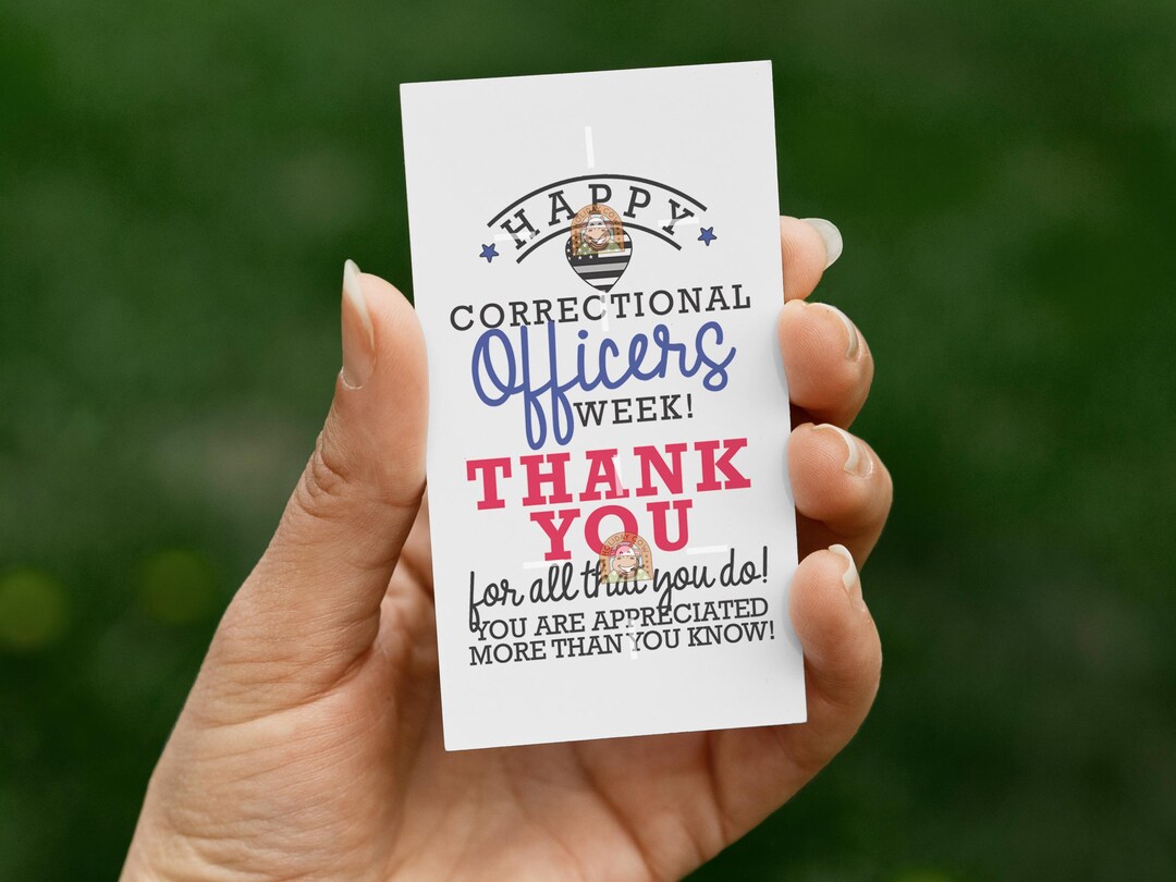 Correctional Officers Week Gift Tags Printable, Correctional Officer ...