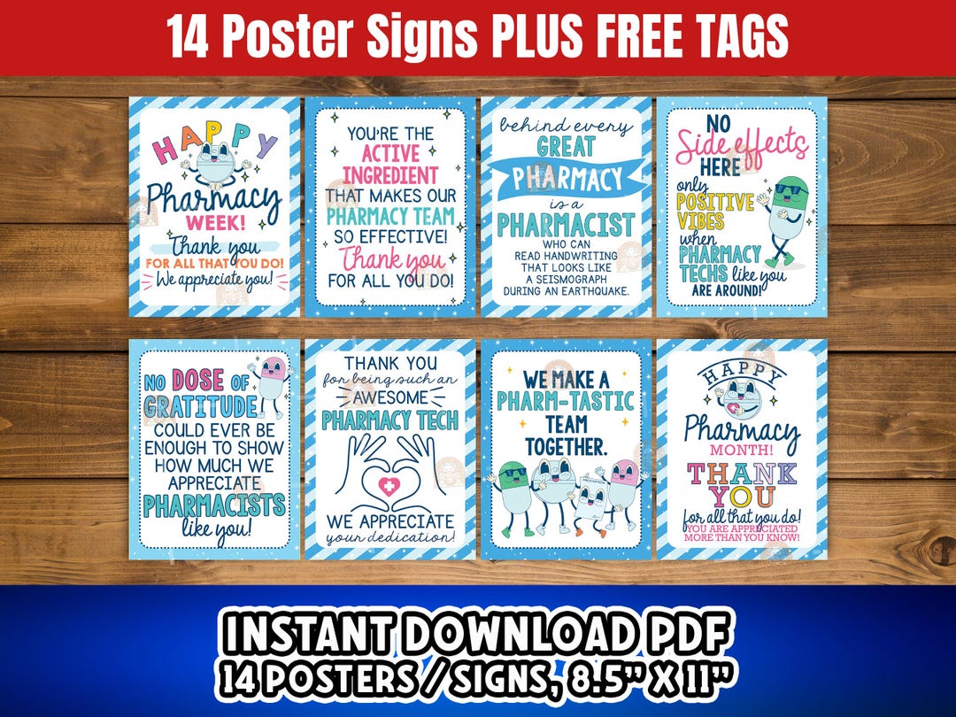 Pharmacy Week Sign Printable, Happy Pharmacy Week Decor, Pharmacy Month ...