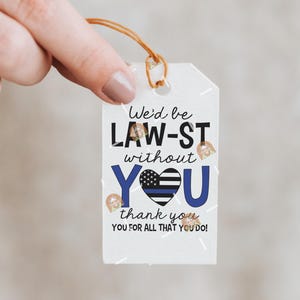 Funny Police Gift Tag, Printable Police Appreciation, Police Officers ...