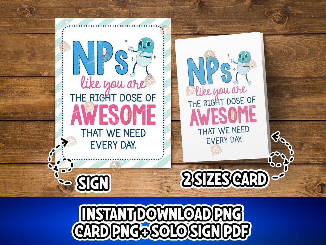 Nurse Practitioner Gift, Printable Nurse Practitioner Week Gift for NP ...