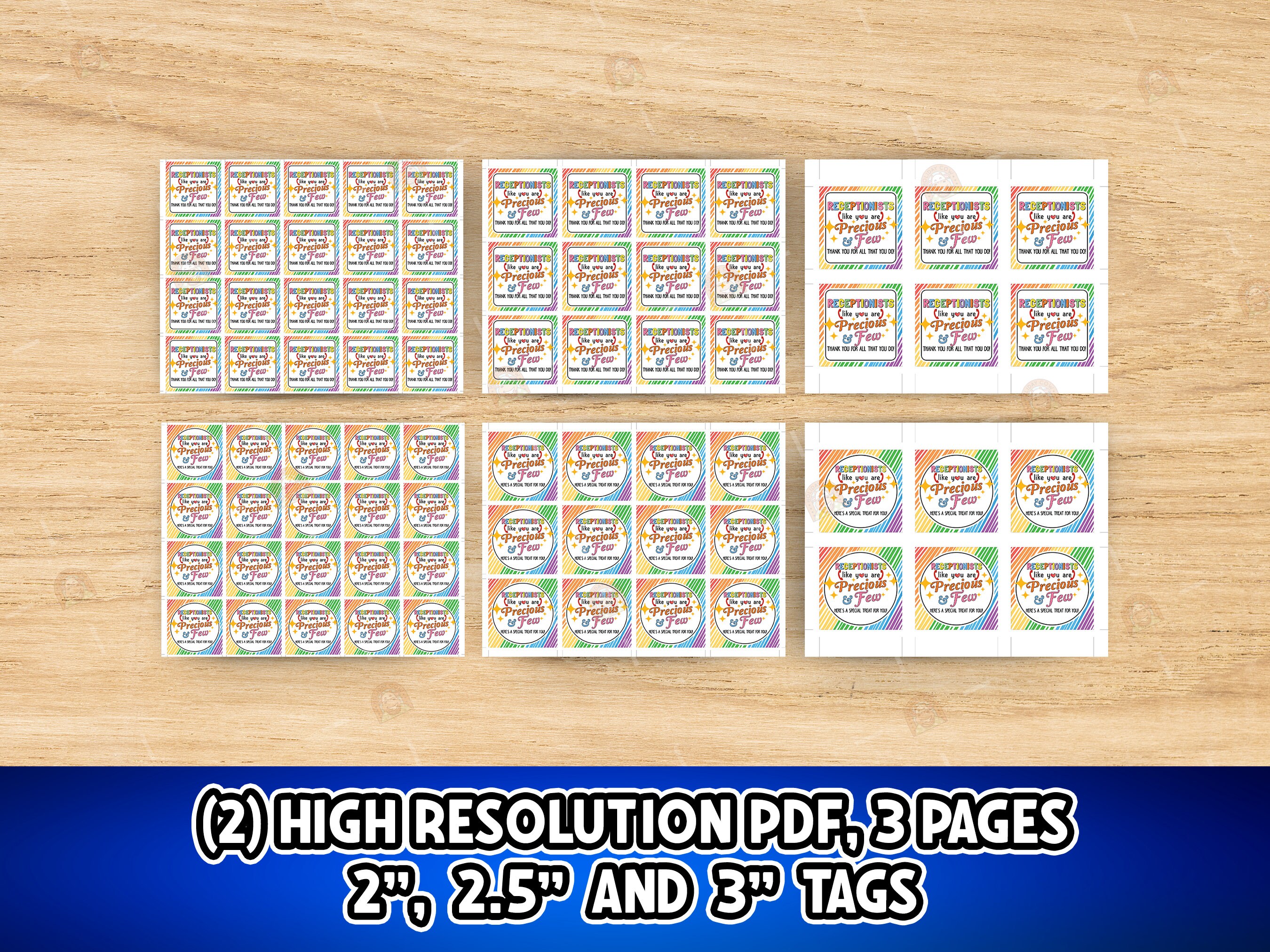 Receptionists Gift Tags Printable, Receptionists Day Tag, Receptionist ...