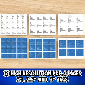 Sysadmin Gift Tags, System Administrator Day Tag Printable, System ...