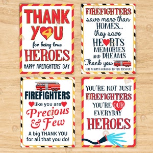Firefighters Signs Set of 10, Printable Firefighters Poster ...