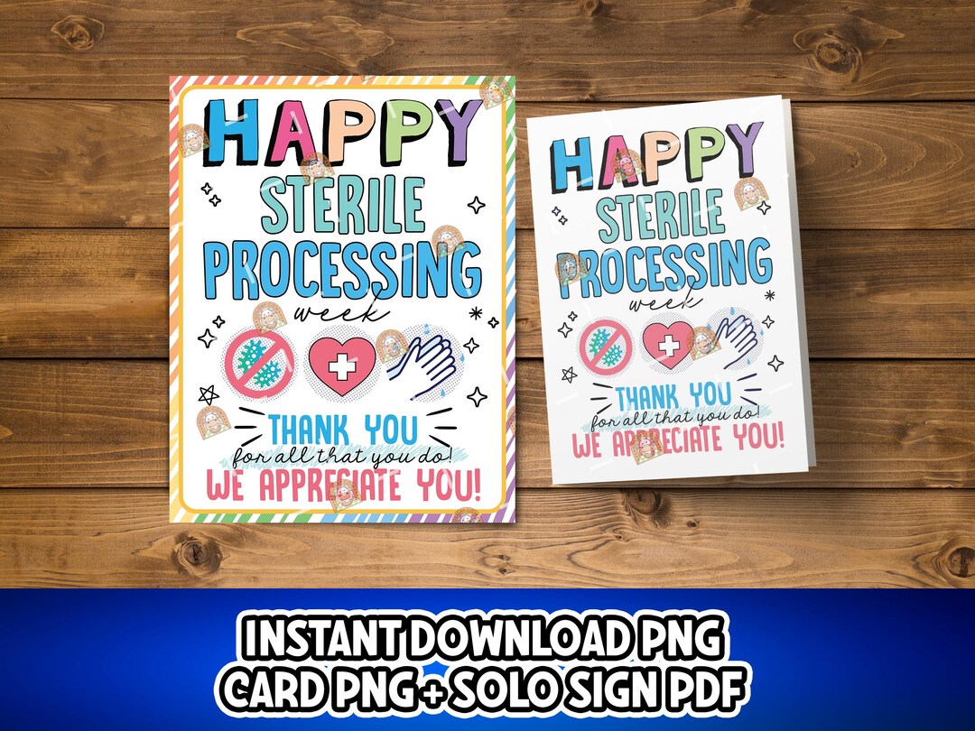 Sterile Processing Week Printable Poster, Sterile Processing Tech Gifts ...