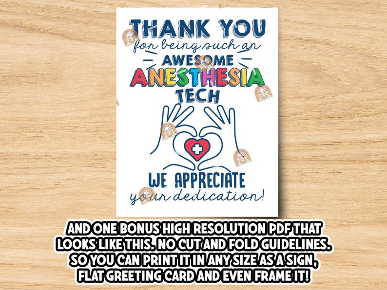 Anesthesia Tech Gift Printable, Anesthesia Tech Week Sign, Anesthesia ...