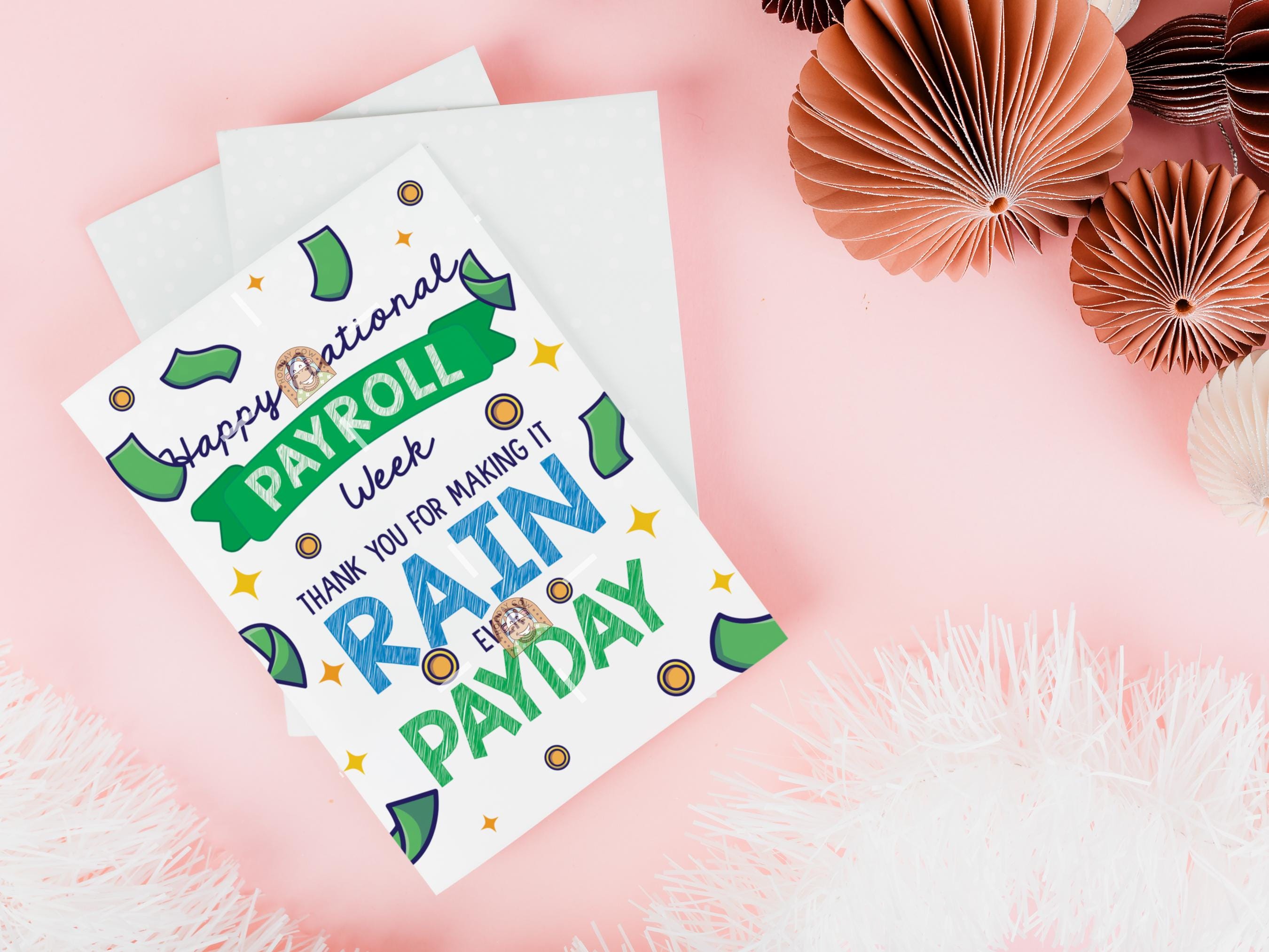 National Payroll Week Card Printable, Payroll Week Sign, Payroll ...