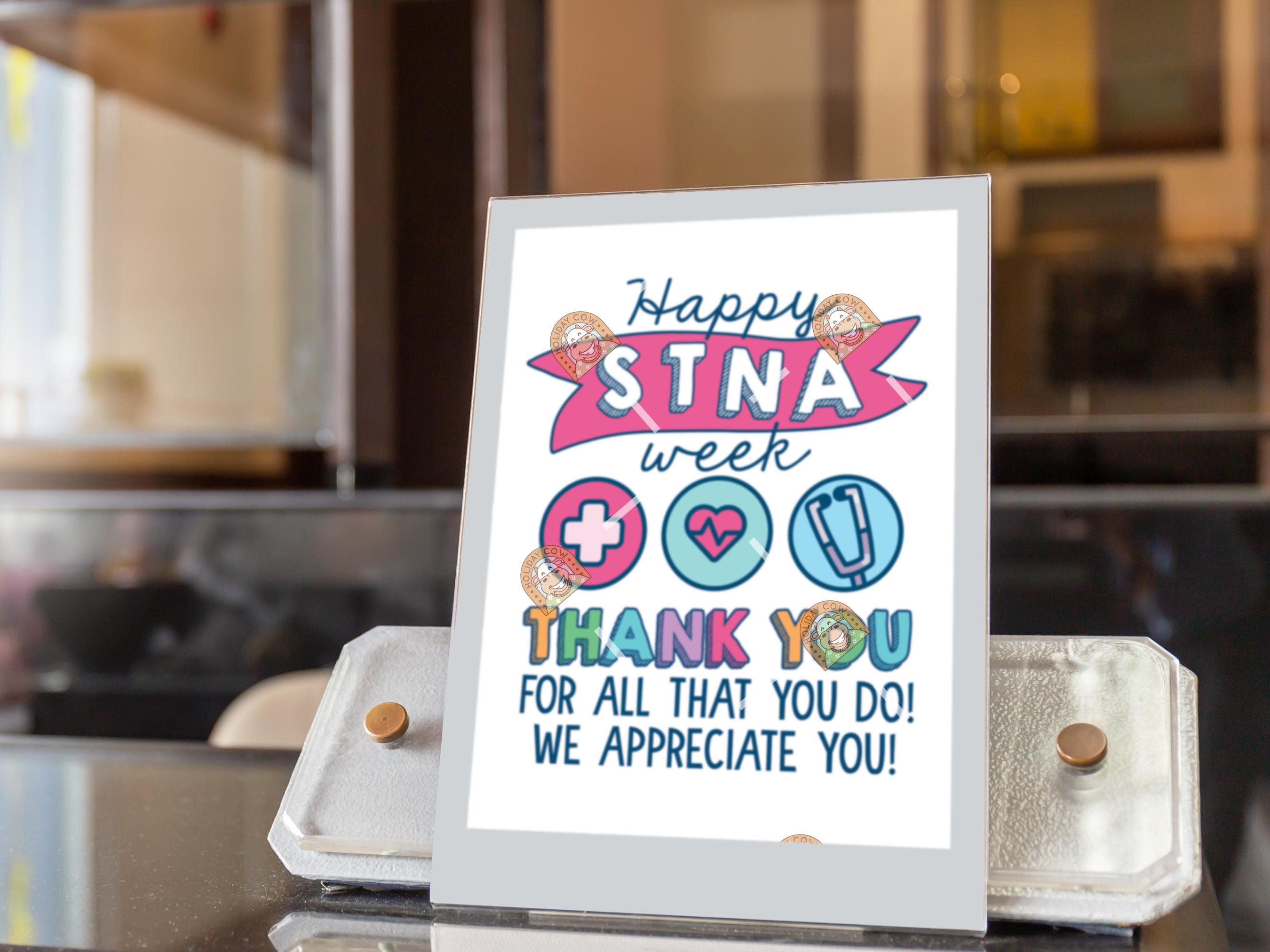 STNA Week 2025 Printable, STNA Gift for CNA Week Gift, Thank You Stna ...