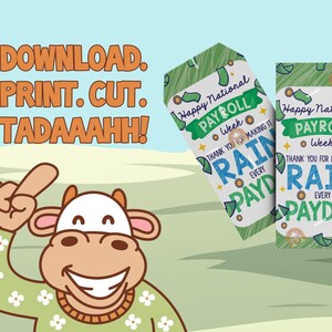 Funny Payroll Week Gift Tags Printable, National Payroll Week Tags ...