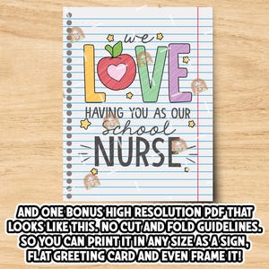 Printable School Nurse Gift, School Nurse Day Sign, School Nurse Day ...