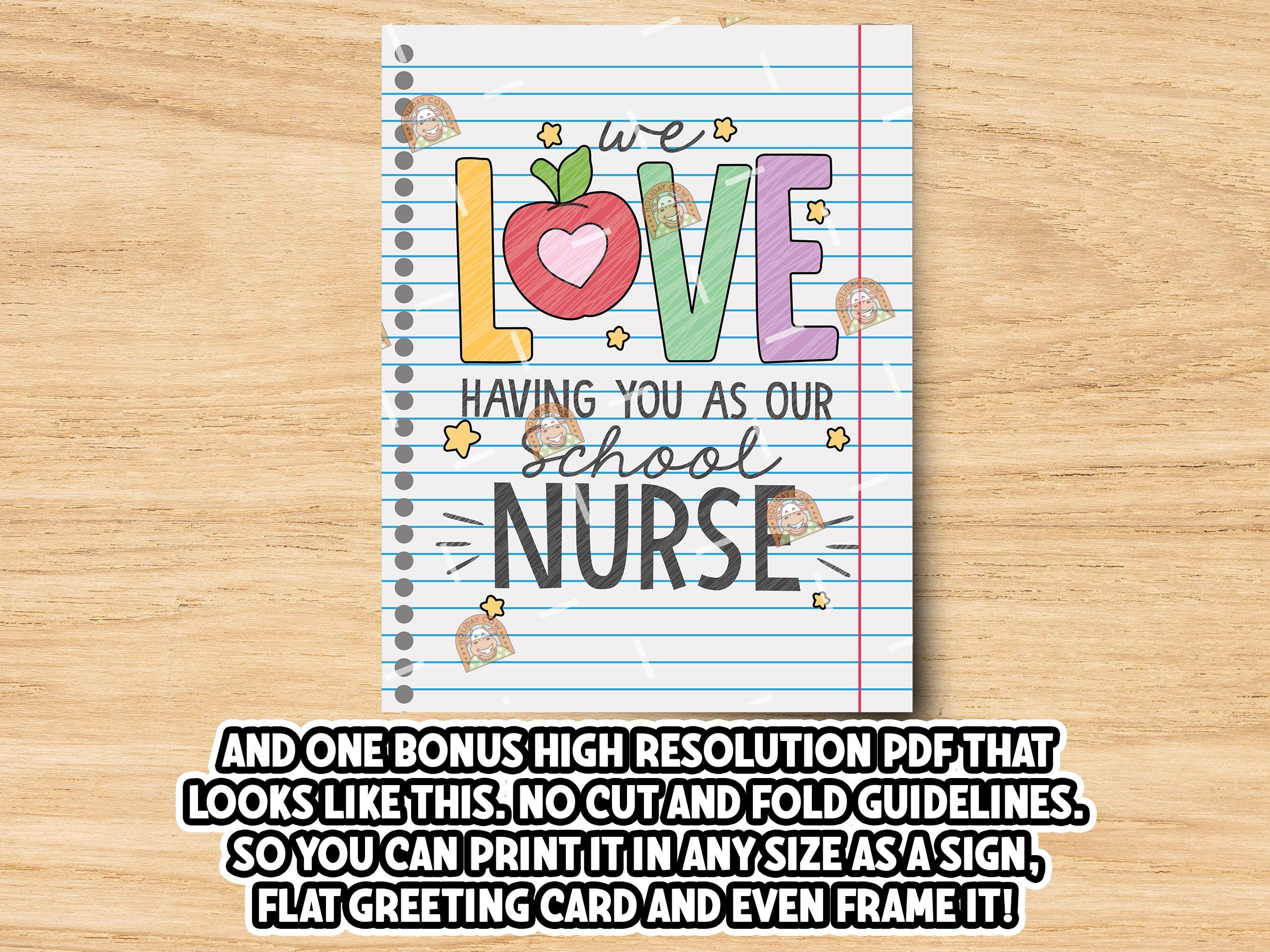 Printable School Nurse Gift, School Nurse Day Sign, School Nurse Day ...