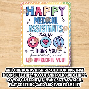 Medical Assistant Day Card Printable, Medical Assistant Gift, Happy MA ...