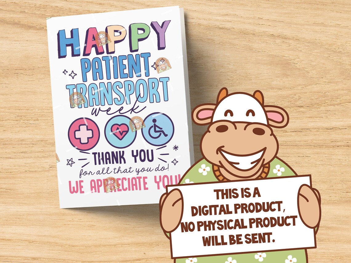 Patient Transport Week Sign Printable, Patient Transporter Thank You ...
