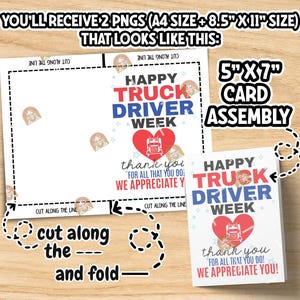 Truck Driver Appreciation Week Card Printable, Truck Driver ...