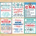 CNA Week Signs Printable Bundle, Certified Nursing Assistant Gifts, CNA ...