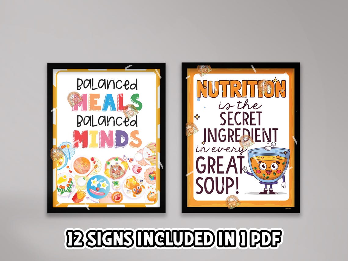 Nutrition Month Signs Printable, School Nutrition Month Décor ...