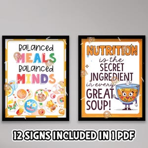 Nutrition Month Signs Printable, School Nutrition Month Décor ...
